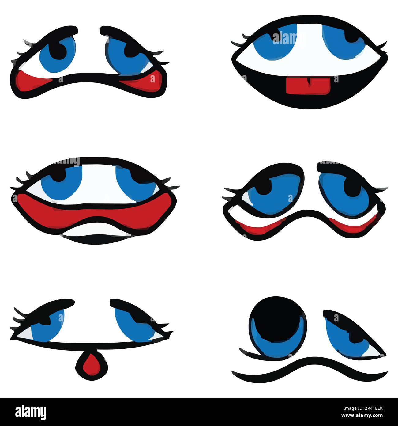 Set of eyes and face expressions Stock Vector Image & Art - Alamy