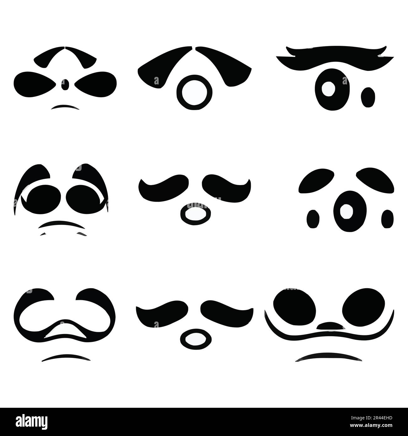 Set of eyes and face expressions Stock Vector Image & Art - Alamy