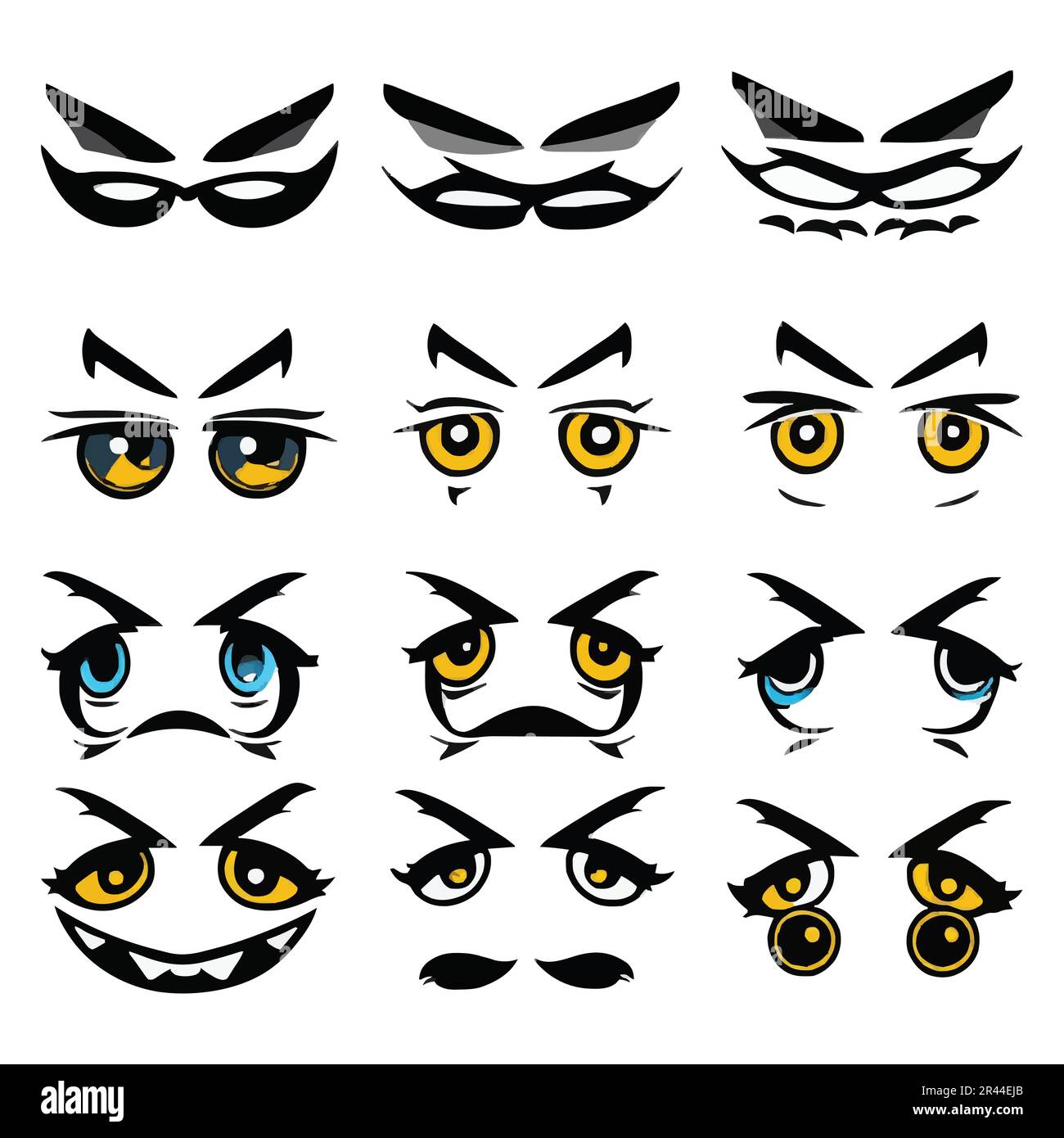 Set of eyes and face expressions Stock Vector Image & Art - Alamy