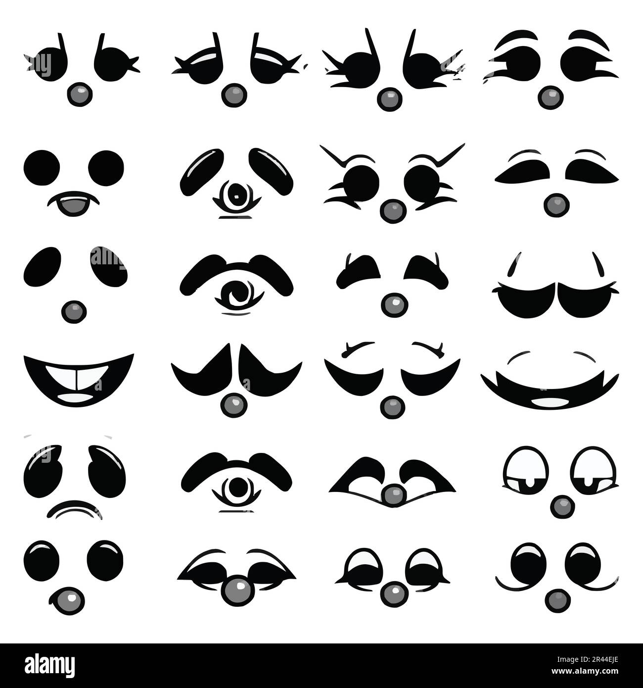 Set of eyes and face expressions Stock Vector Image & Art - Alamy