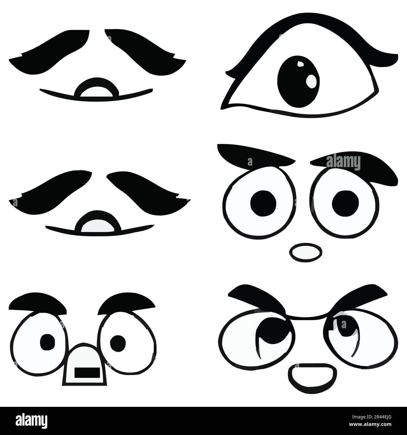 Set of eyes and face expressions Stock Vector Image & Art - Alamy