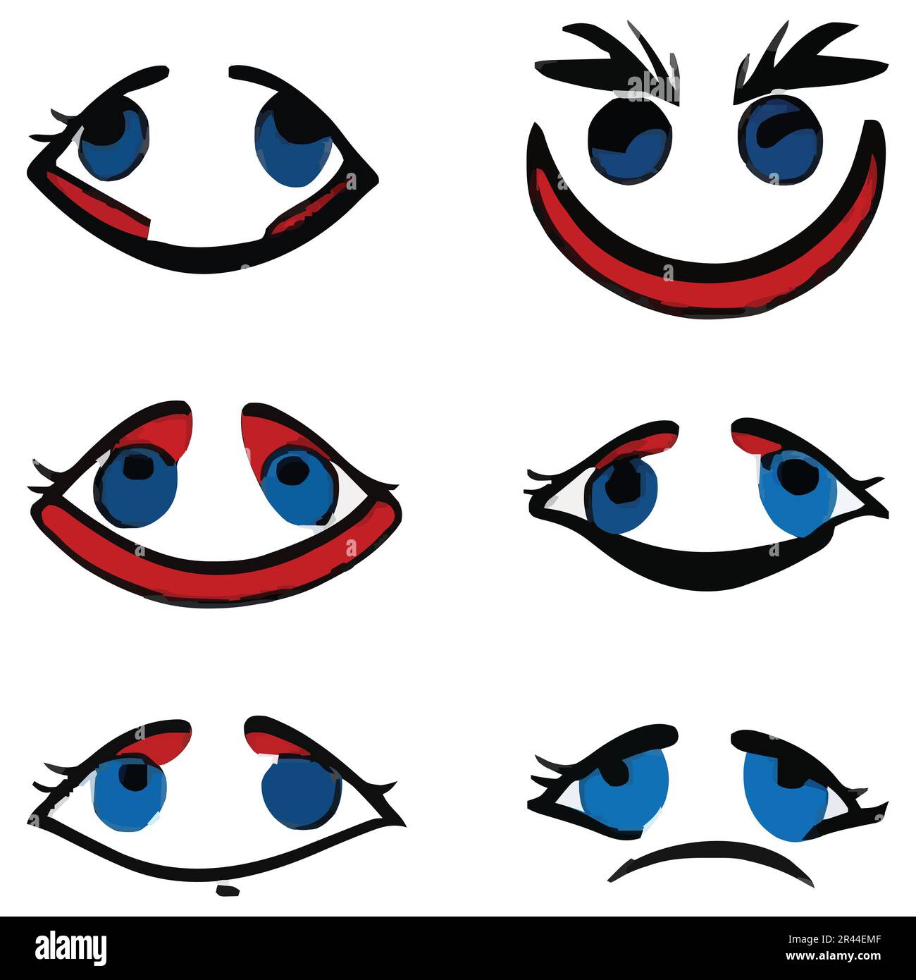 Set of eyes and face expressions Stock Vector Image & Art - Alamy