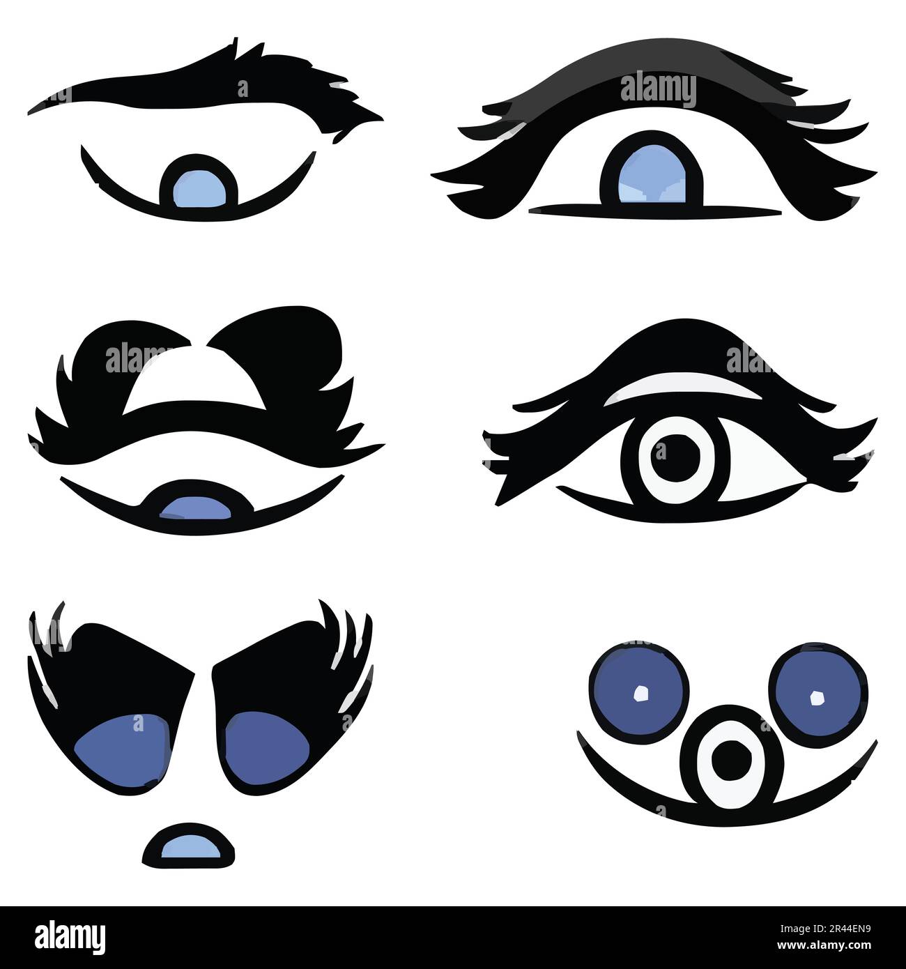 Set of eyes and face expressions Stock Vector Image & Art - Alamy