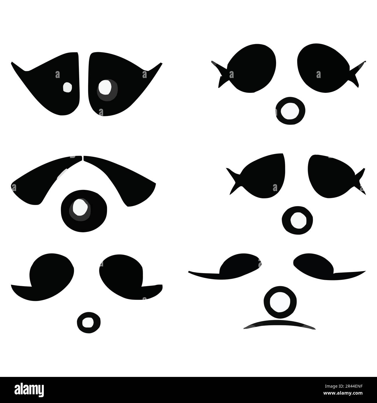 Set of eyes and face expressions Stock Vector Image & Art - Alamy
