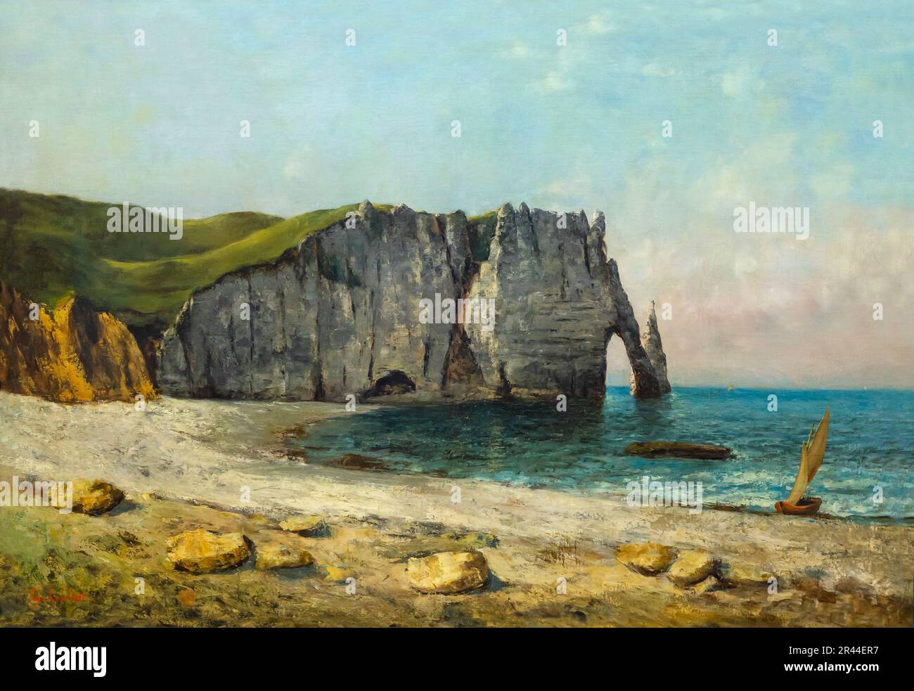 The Sea-Arch at Etretat, Gustave Courbet, 1869 Stock Photo - Alamy