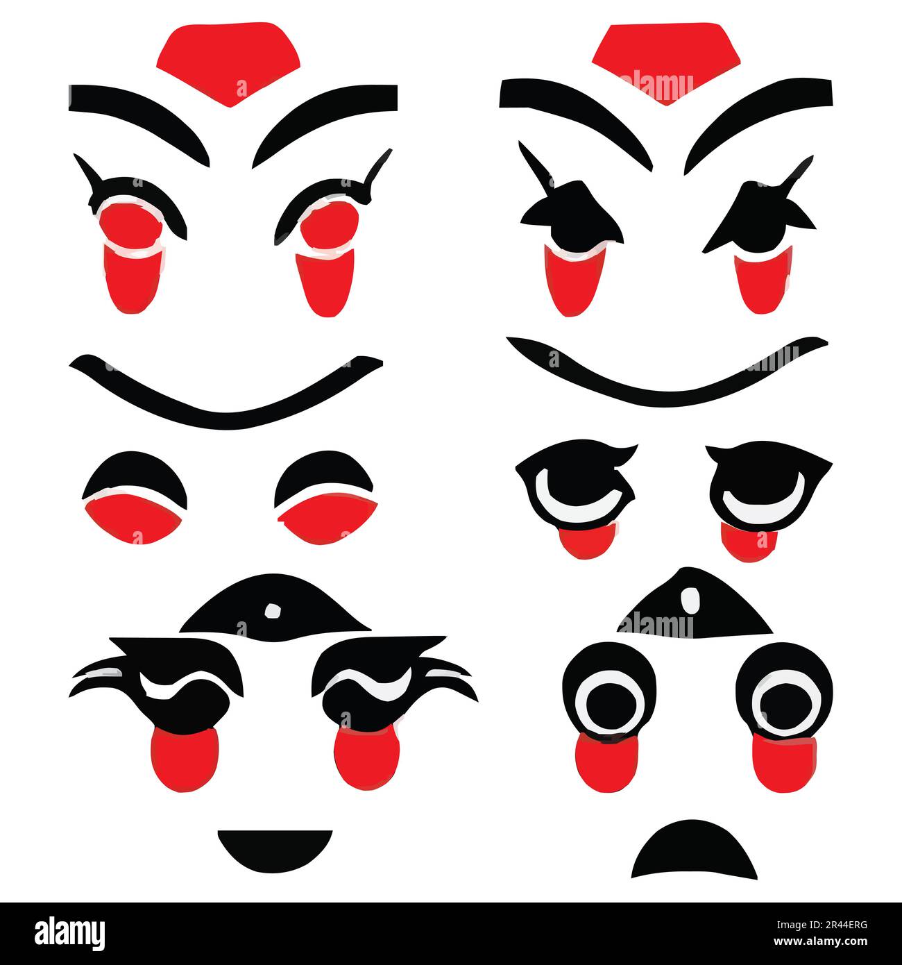 Set of eyes and face expressions Stock Vector Image & Art - Alamy