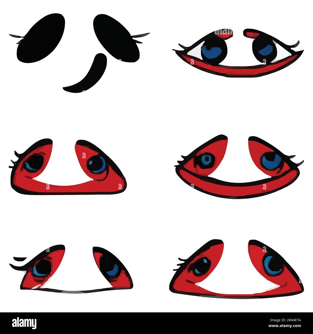 Set of eyes and face expressions Stock Vector Image & Art - Alamy