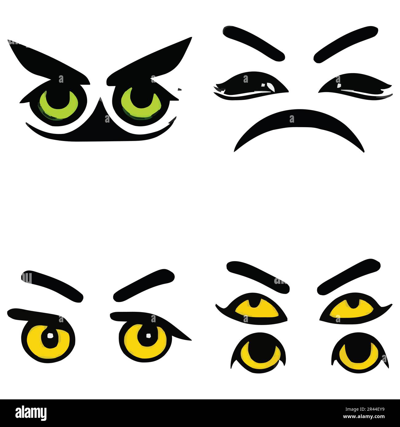 Set of eyes and face expressions Stock Vector Image & Art - Alamy