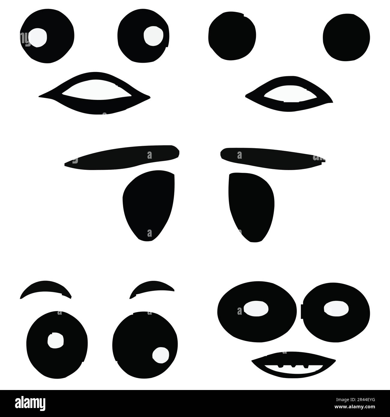 Set of eyes and face expressions Stock Vector Image & Art - Alamy