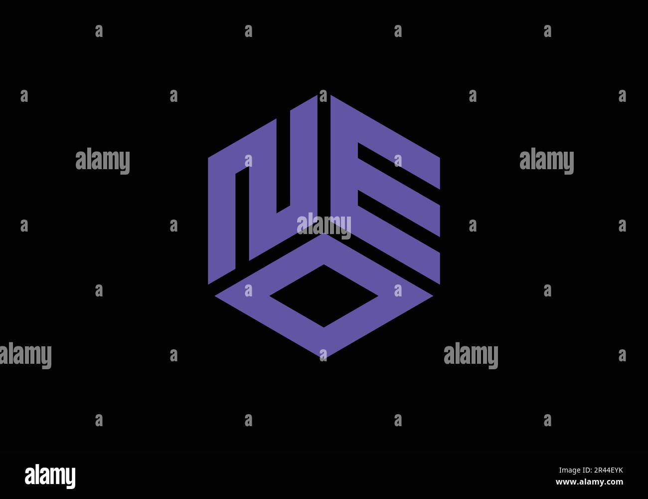 NEO Initial Monogram Letter one Logo Design Vector Template n e o Cube ...