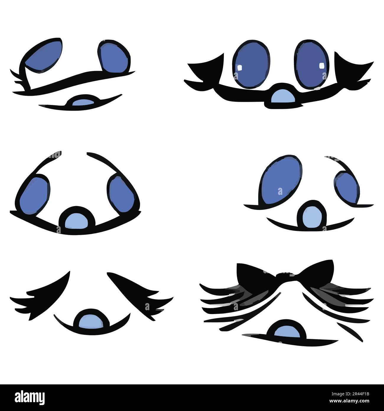 Set of eyes and face expressions Stock Vector Image & Art - Alamy