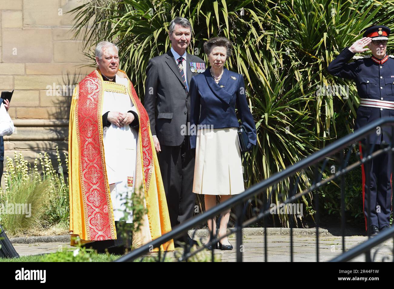 The Princess Royal and Vice Admiral, Timothy Laurence (centre) at the ...