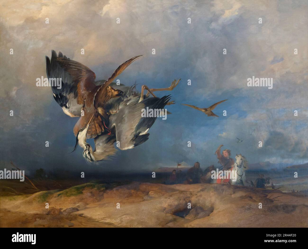 Hawking in the Olden Times, Sir Edward Landseer, 1832 Stock Photo - Alamy
