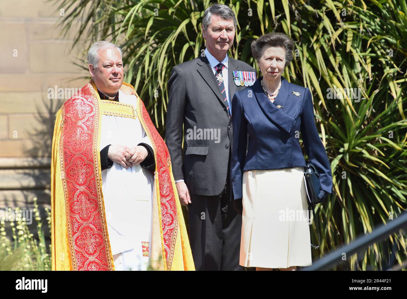 The Princess Royal and Vice Admiral, Timothy Laurence (centre) at the ...