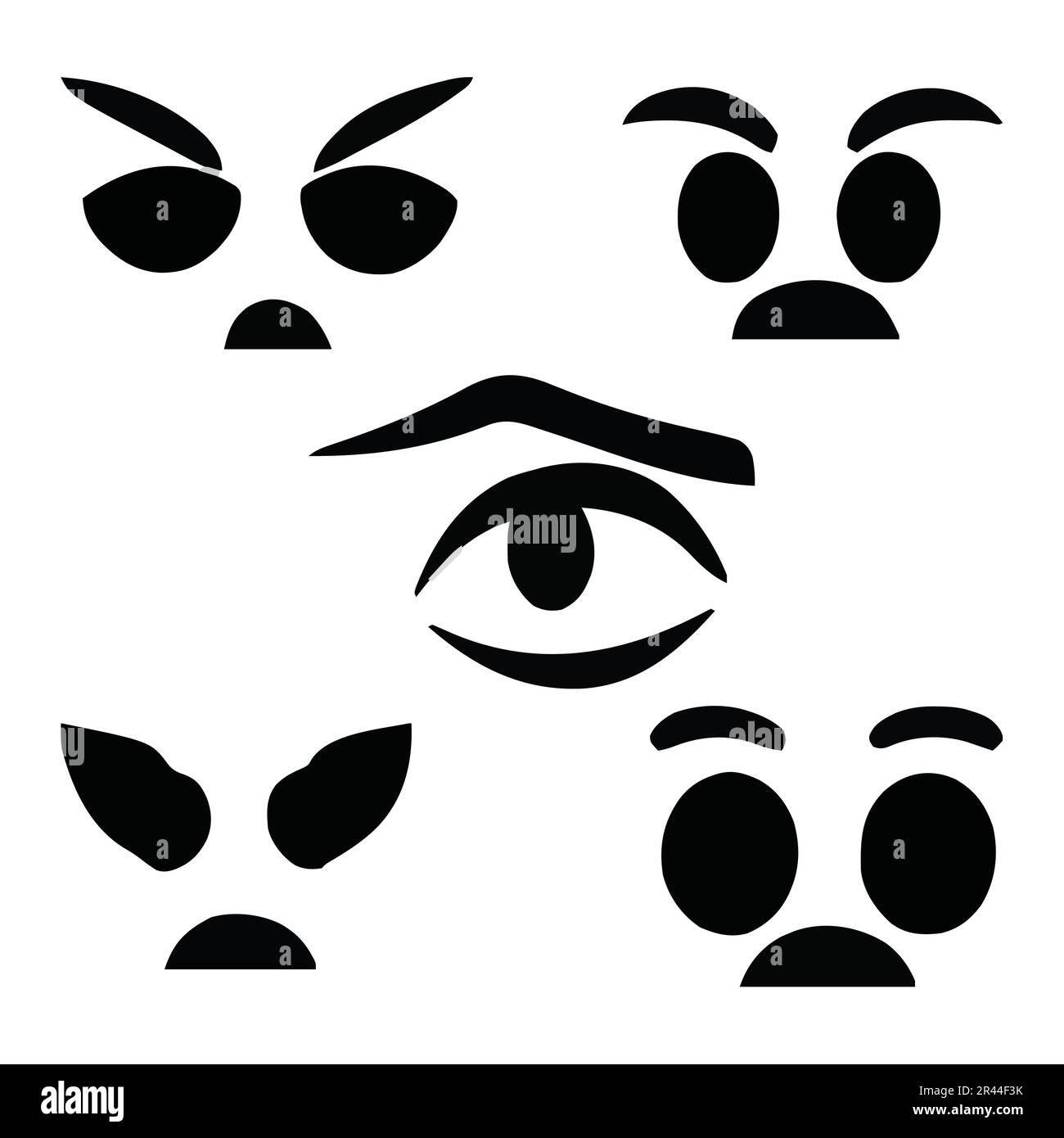 Set of eyes and face expressions Stock Vector Image & Art - Alamy