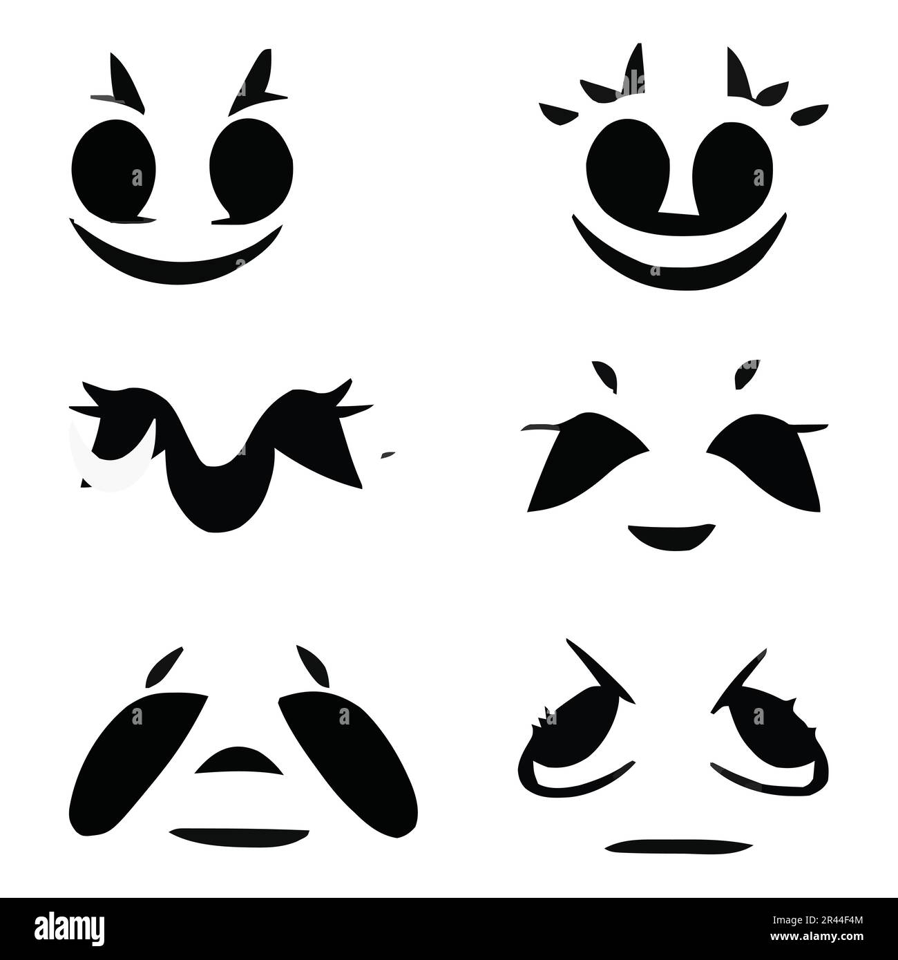 Set of eyes and face expressions Stock Vector Image & Art - Alamy