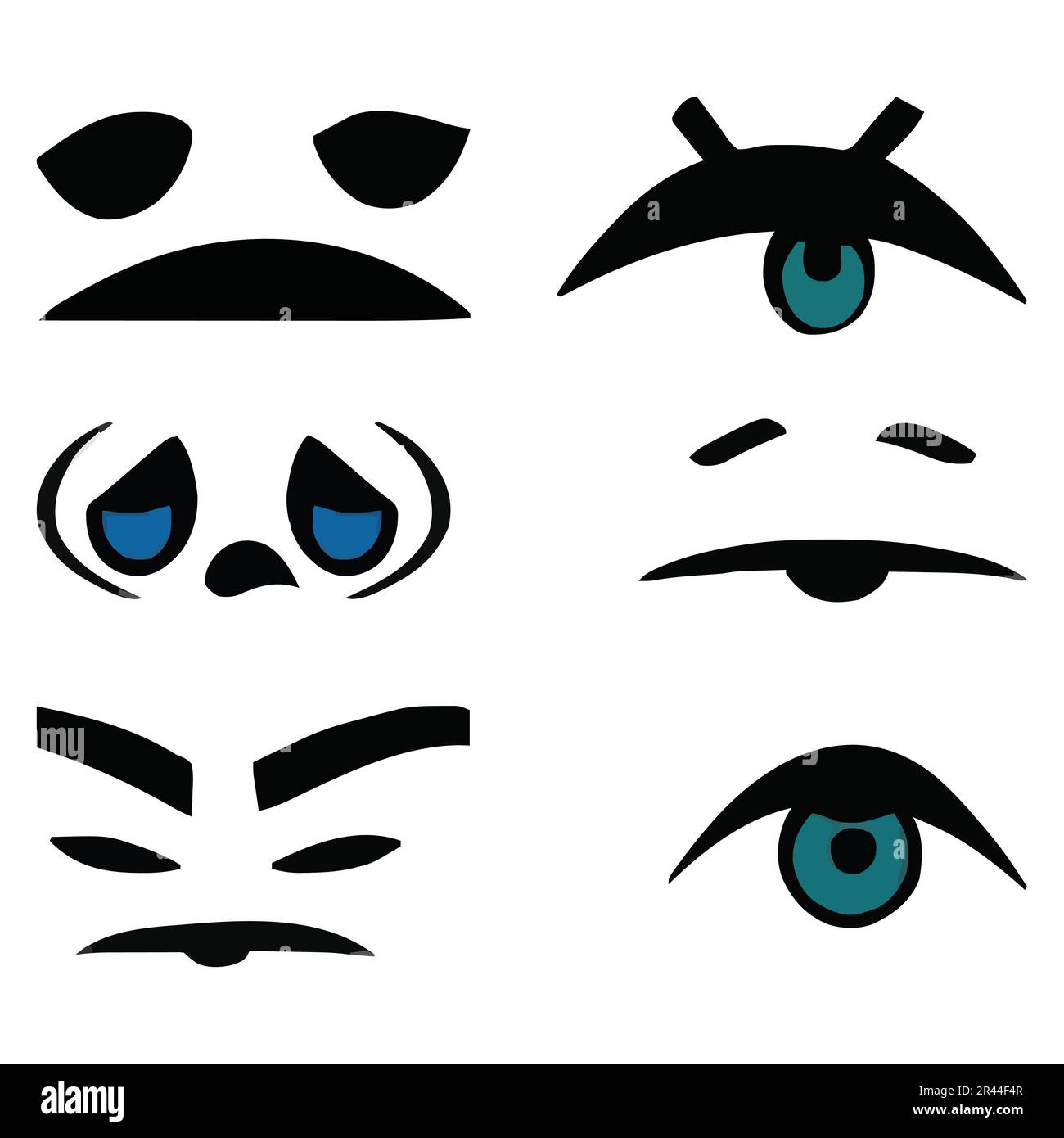 Set of eyes and face expressions Stock Vector Image & Art - Alamy