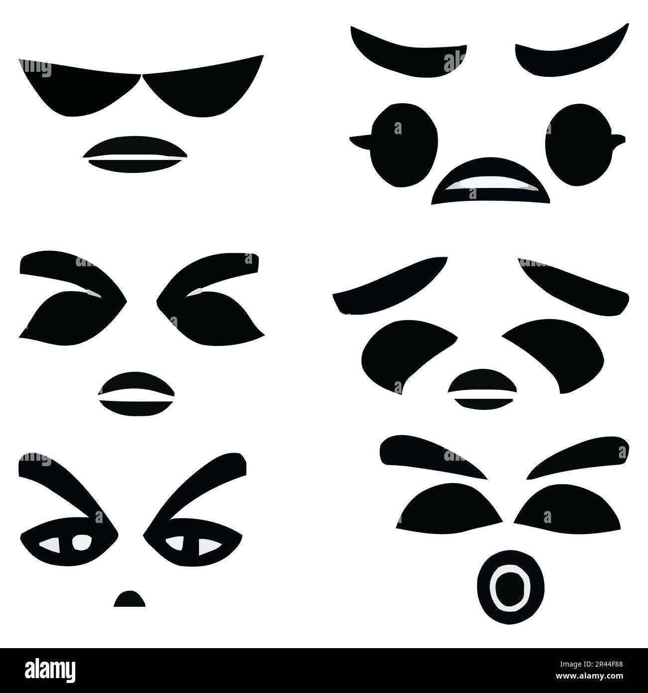 Set of eyes and face expressions Stock Vector Image & Art - Alamy