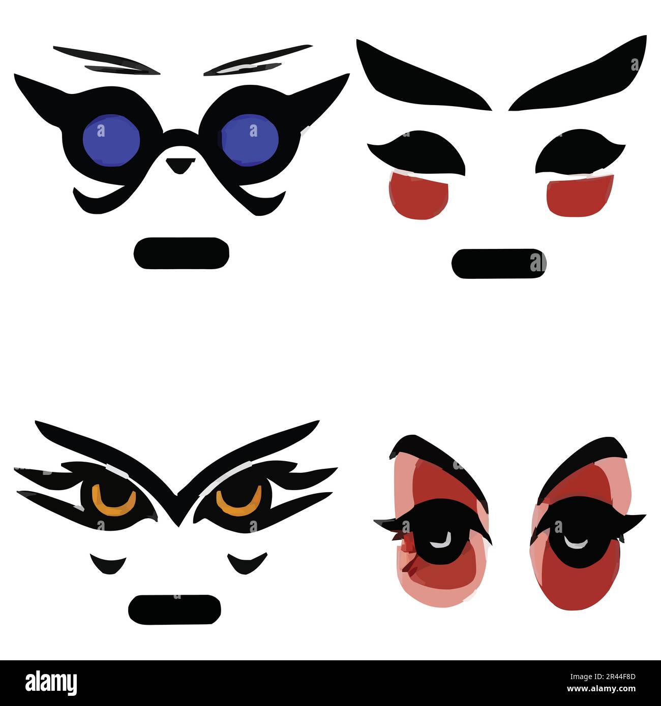 Set of eyes and face expressions Stock Vector Image & Art - Alamy