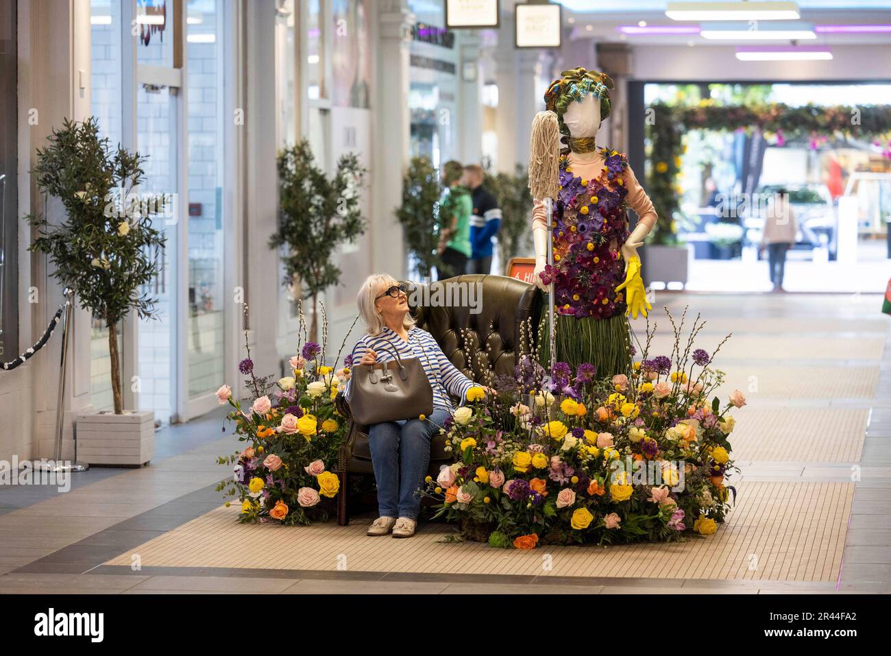 EDITORIAL USE ONLY Sheila Gent from Heaton Moor observing an ...