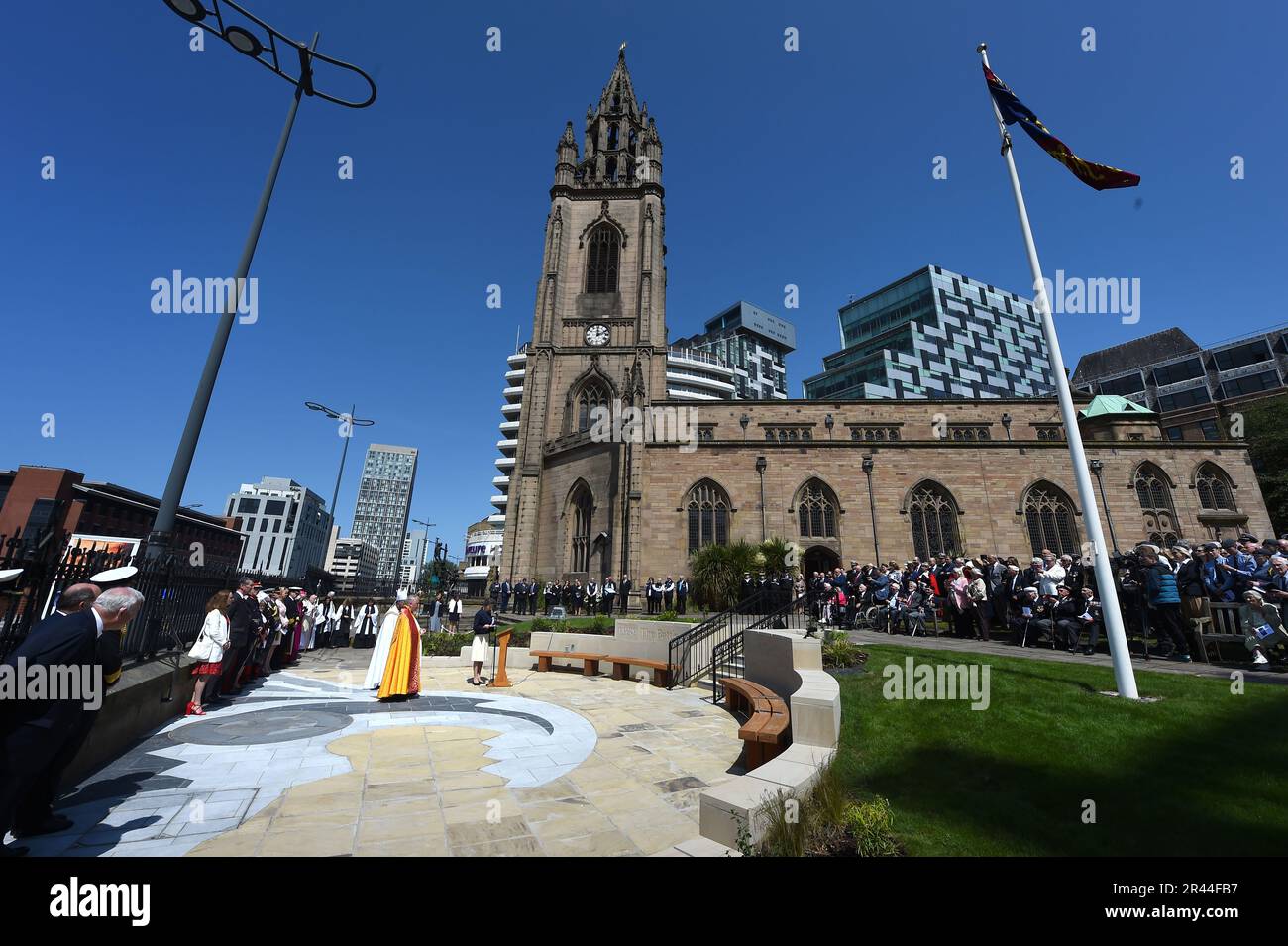 The Princess Royal speaking as she opens a new national memorial and ...