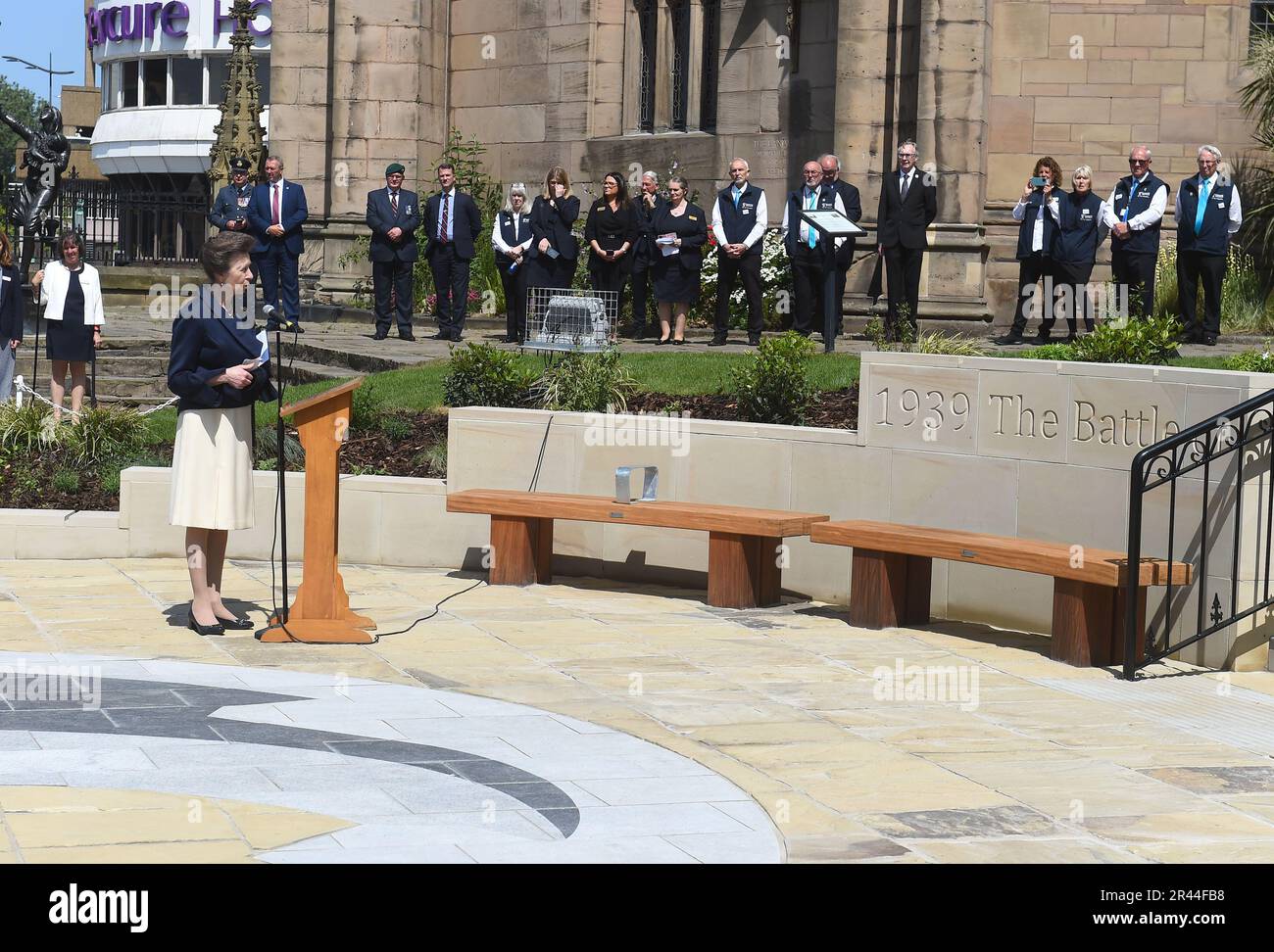 The Princess Royal speaking as she opens a new national memorial and ...