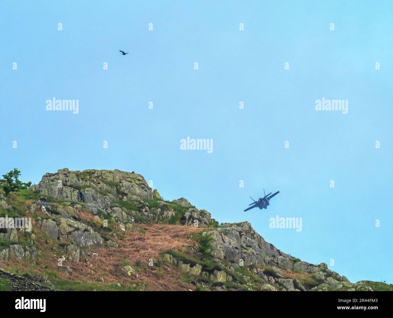 An American Air Force F35 flying over Ambleside, Lake District, UK ...