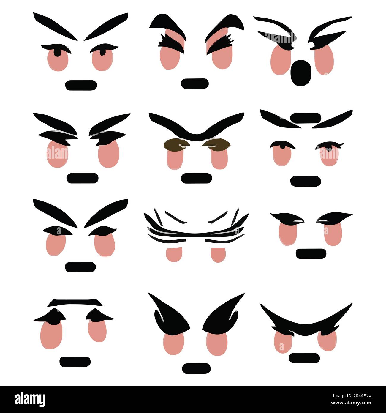 Set of eyes and face expressions Stock Vector Image & Art - Alamy
