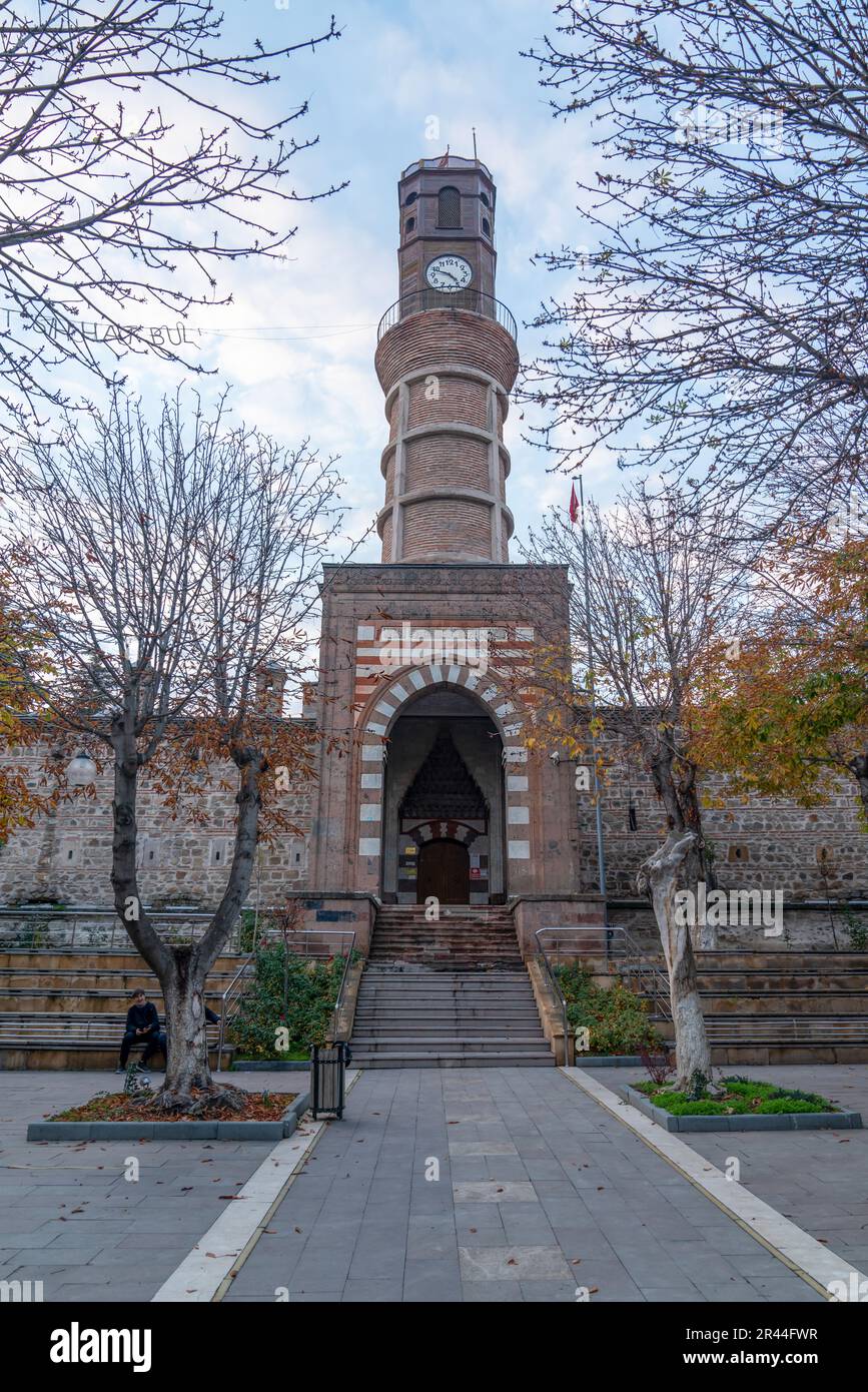 Merzifon, Amasya, Turkey - November 27, 2022: Merzifon Clock Tower is a ...