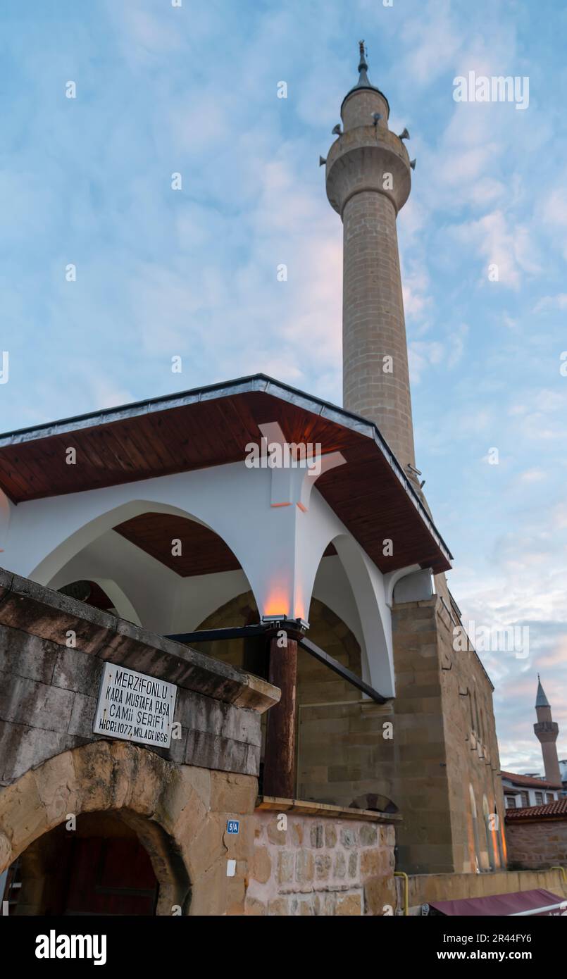 Merzifon, Turkey - November 27, 2022: Vertical viewn of the Merzifonlu ...