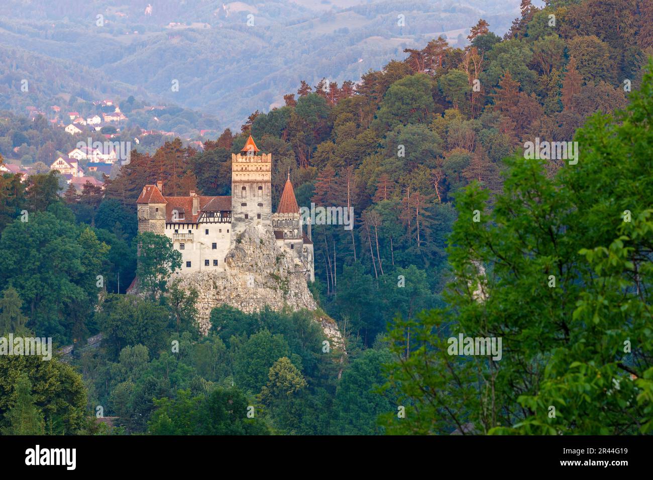 The Bran Castle of Dracula in Romania Stock Photo - Alamy