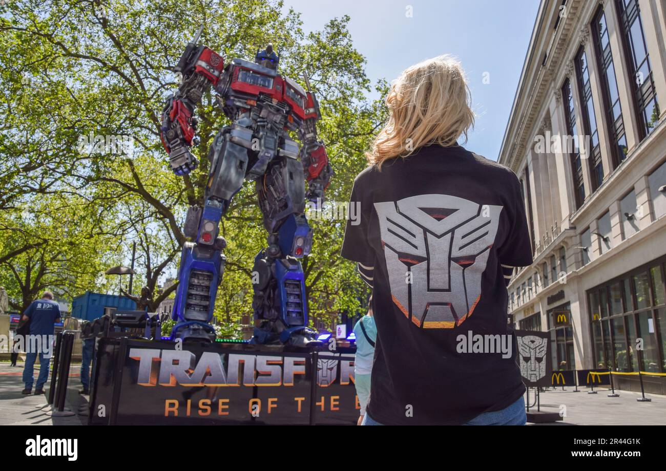 London, England, UK. 26th May, 2023. A member of the promotions team ...