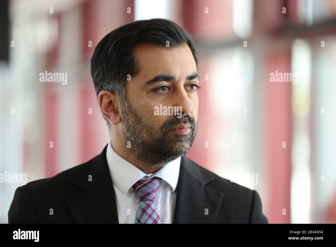 First Minister of Scotland Humza Yousaf tours the recently completed ...