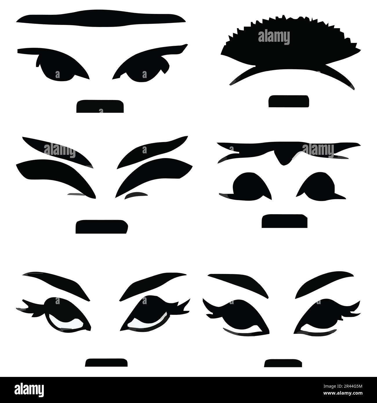 Set of eyes face expressions vector file Stock Vector Image & Art - Alamy
