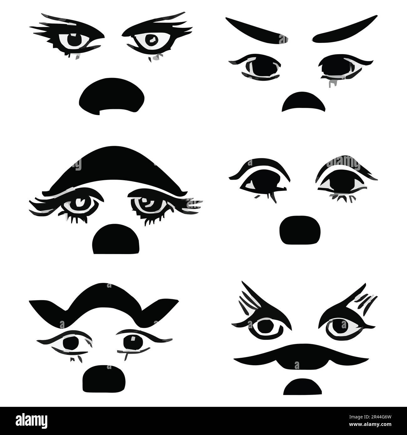 Set of eyes face expressions vector file Stock Vector Image & Art - Alamy