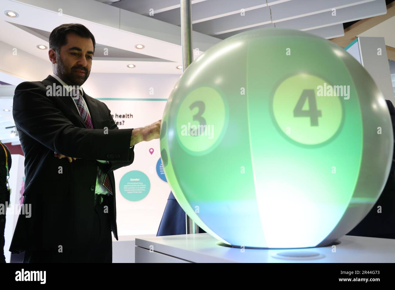 First Minister of Scotland Humza Yousaf tours the recently completed ...