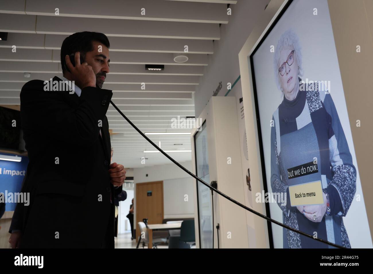 First Minister of Scotland Humza Yousaf tours the recently completed ...