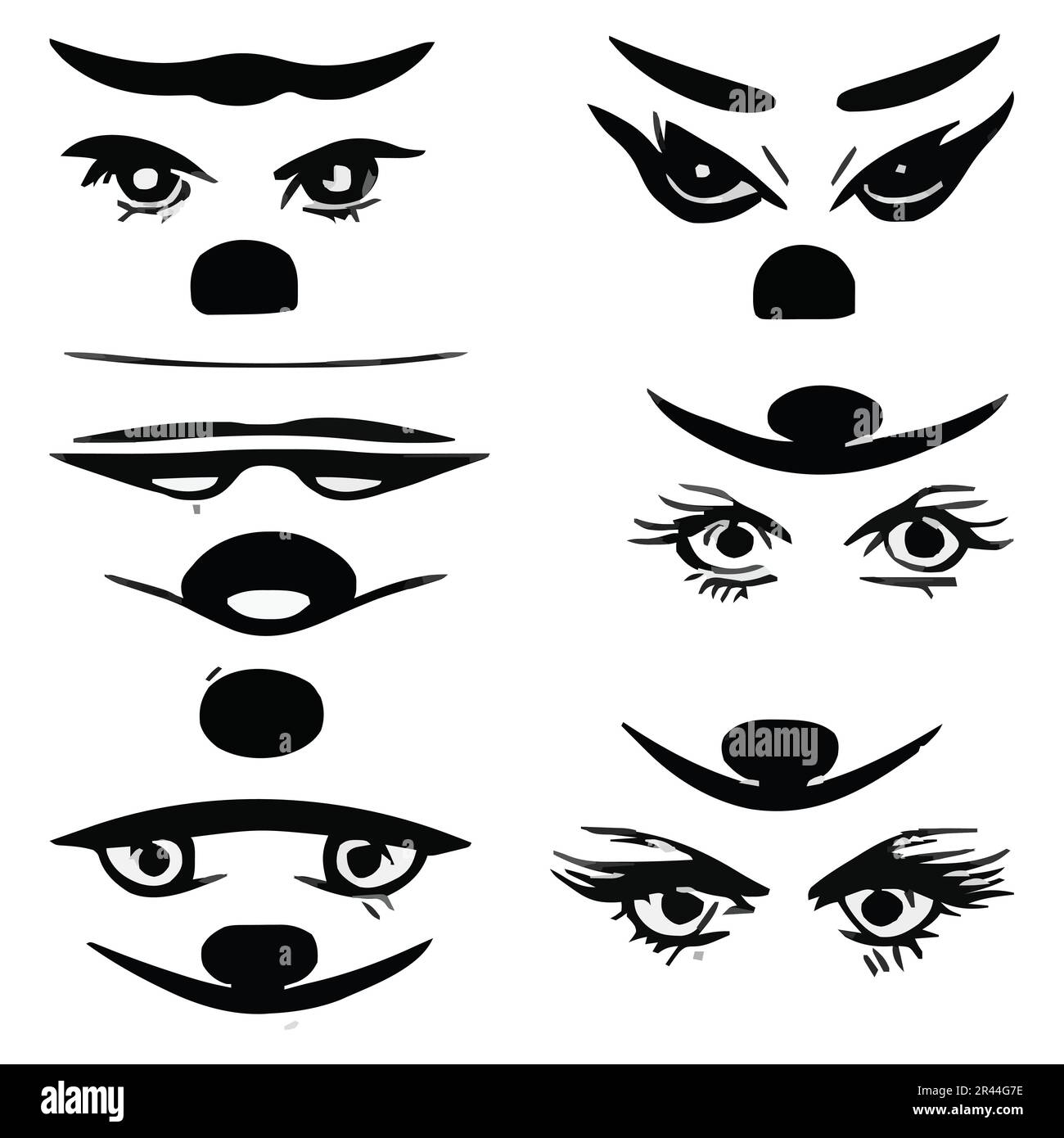 Set of eyes face expressions vector file Stock Vector Image & Art - Alamy