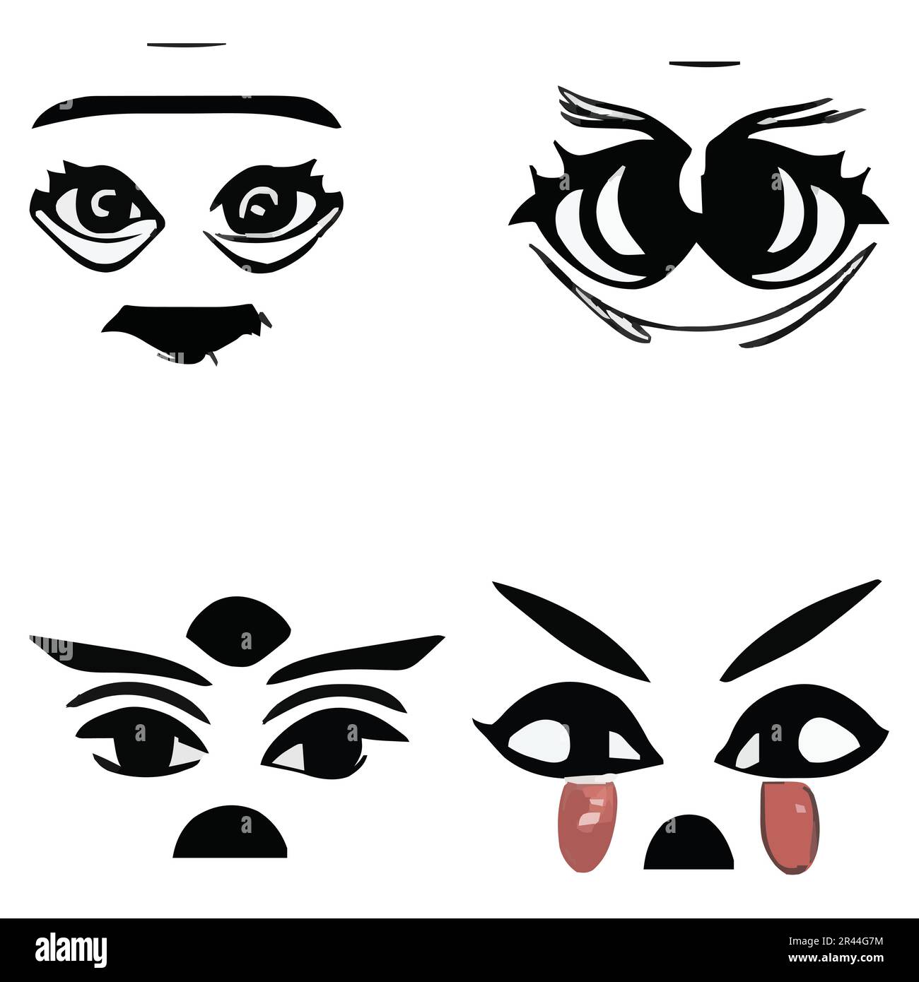 Set of eyes face expressions vector file Stock Vector Image & Art - Alamy
