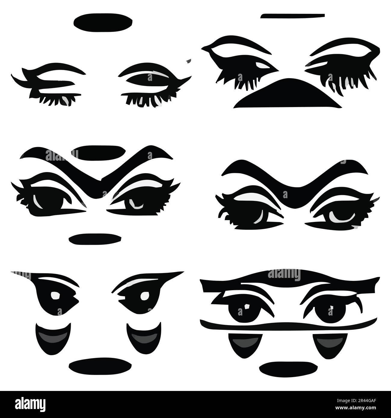 Set of eyes face expressions vector file Stock Vector Image & Art - Alamy