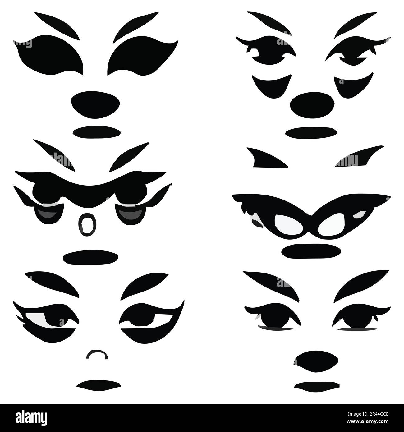 Set of eyes face expressions vector file Stock Vector Image & Art - Alamy