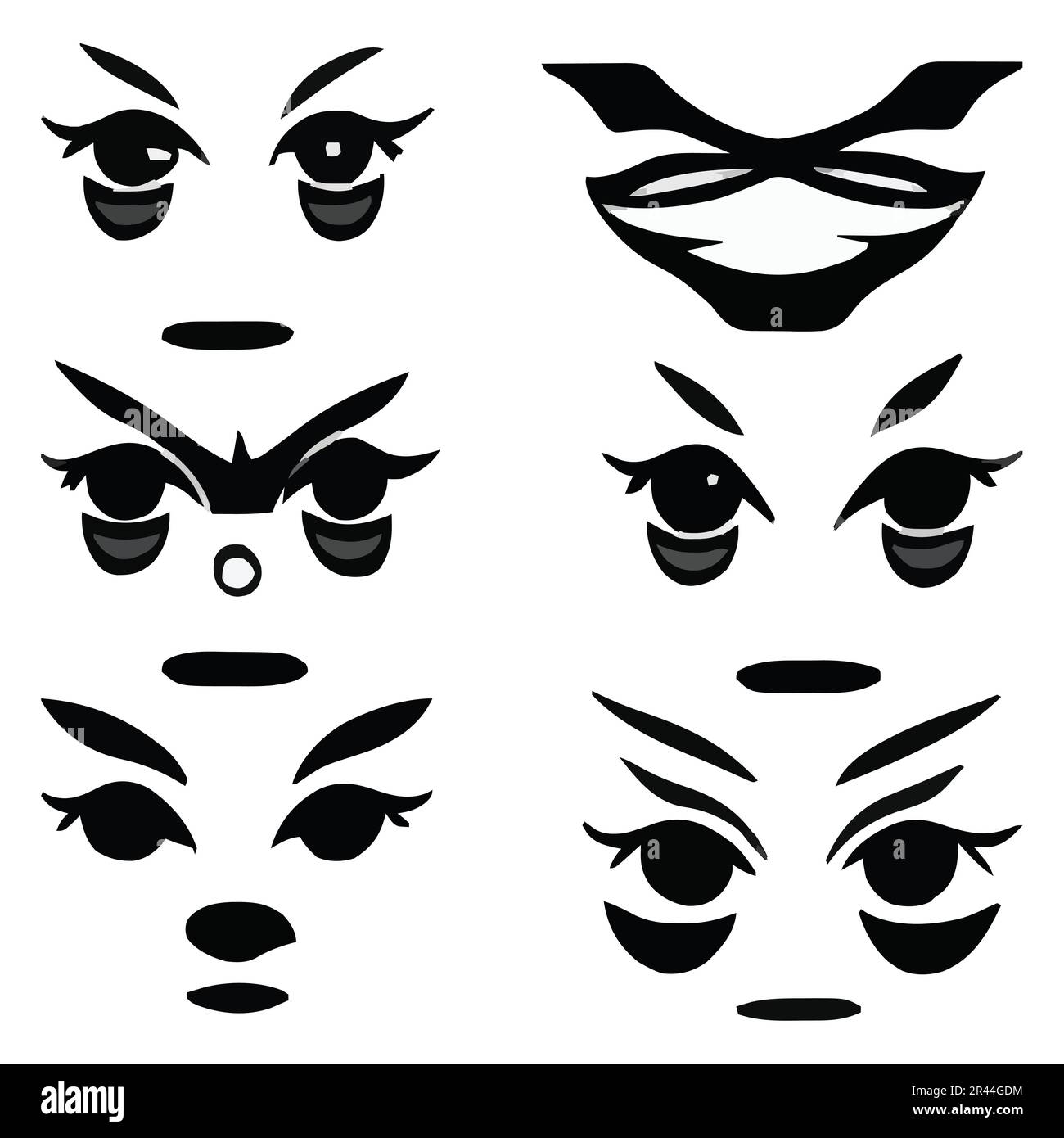 Set of eyes face expressions vector file Stock Vector Image & Art - Alamy