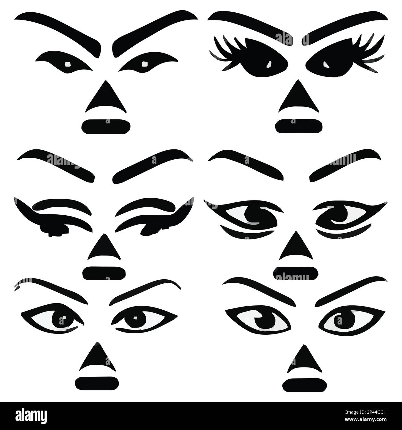 Set of eyes face expressions vector file Stock Vector Image & Art - Alamy