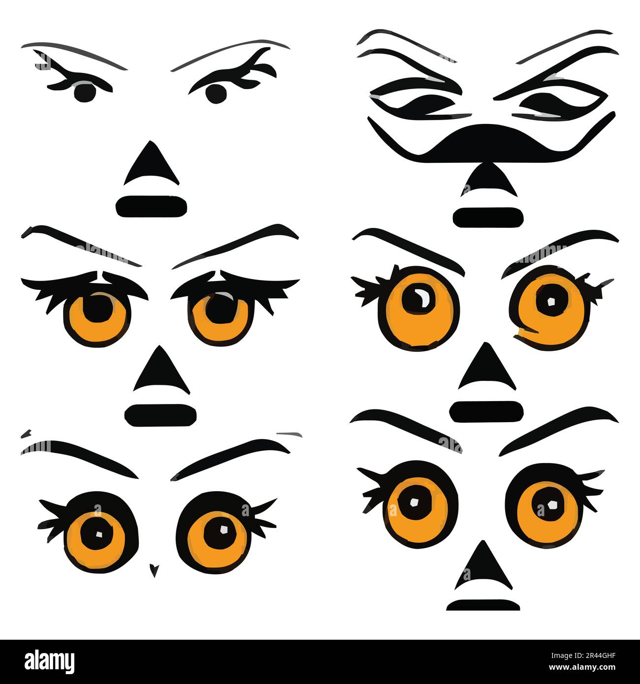 Set of eyes face expressions vector file Stock Vector Image & Art - Alamy