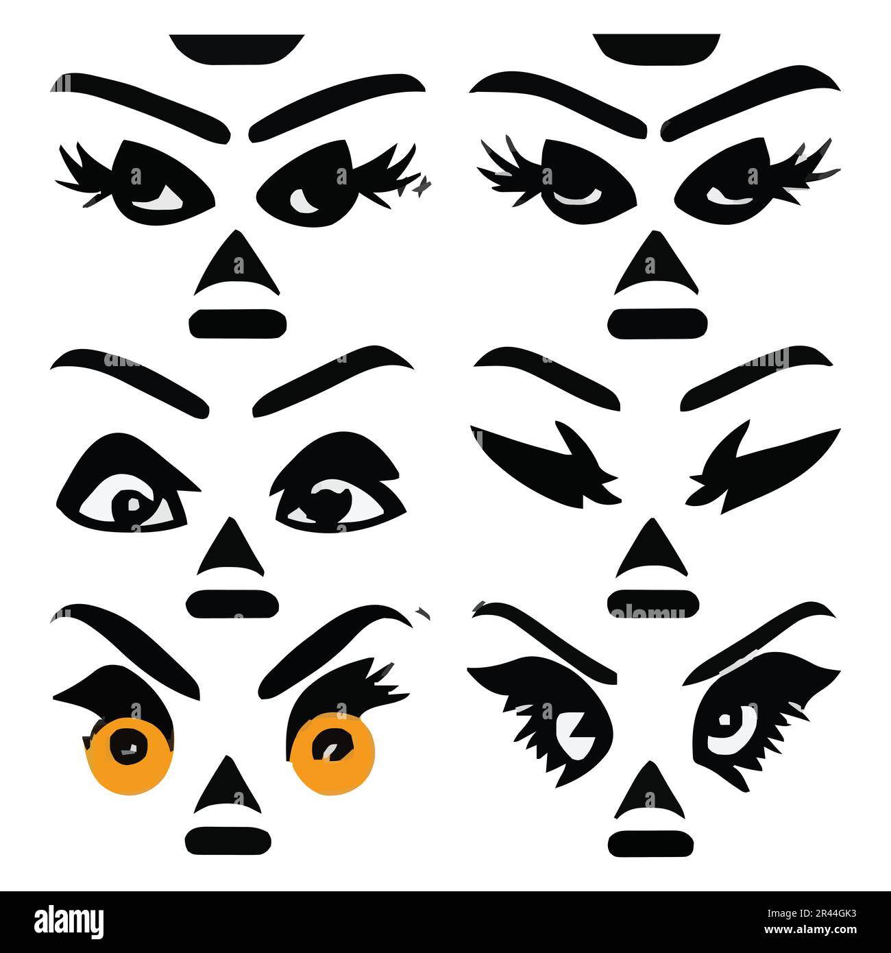 Set of eyes face expressions vector file Stock Vector Image & Art - Alamy