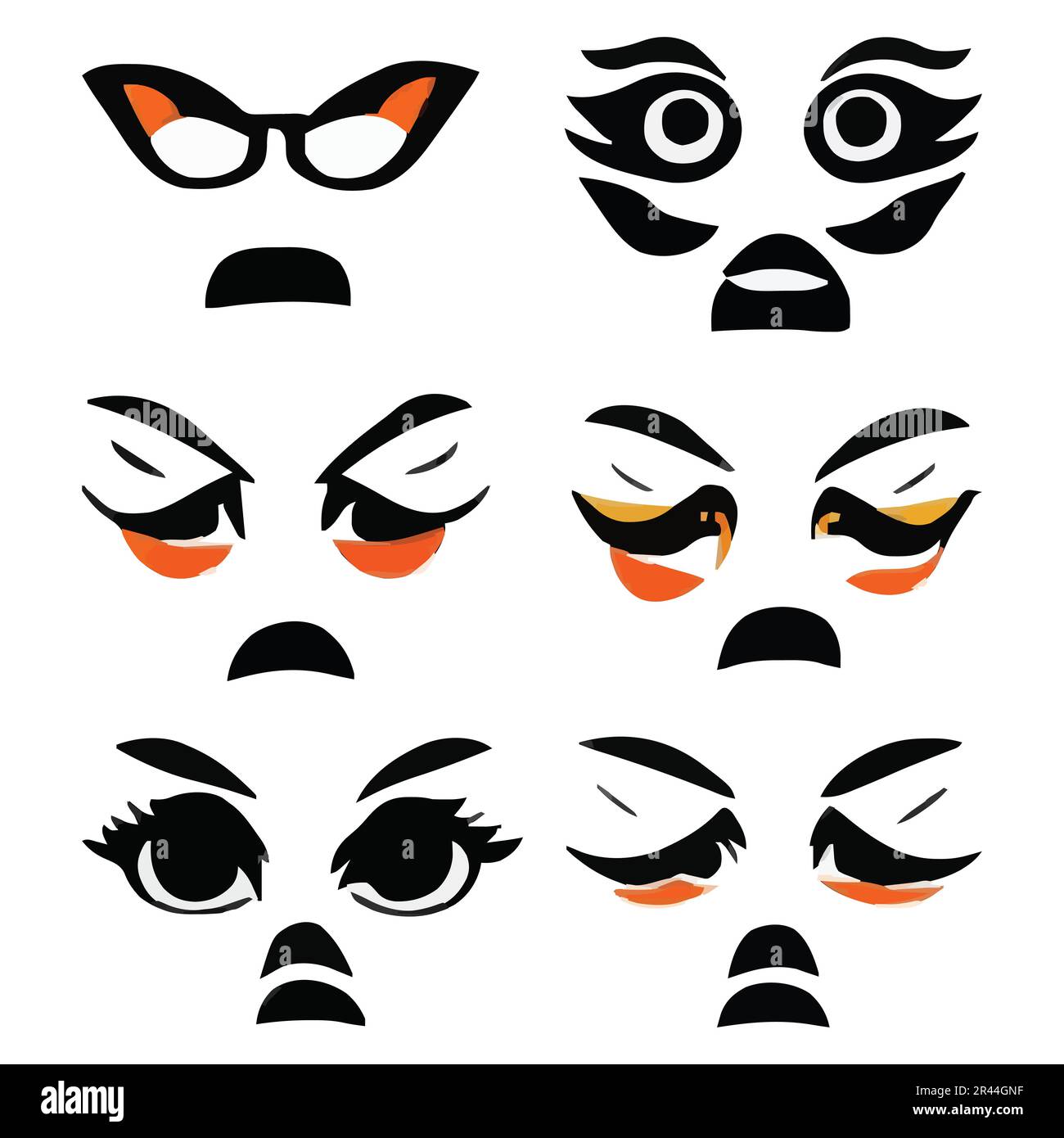 Set of eyes face expressions vector file Stock Vector Image & Art - Alamy