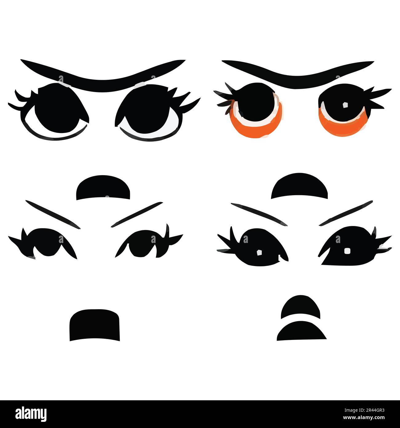 Set of eyes face expressions vector file Stock Vector Image & Art - Alamy