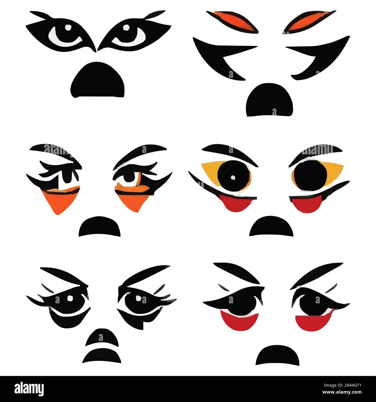Set of eyes face expressions vector file Stock Vector Image & Art - Alamy
