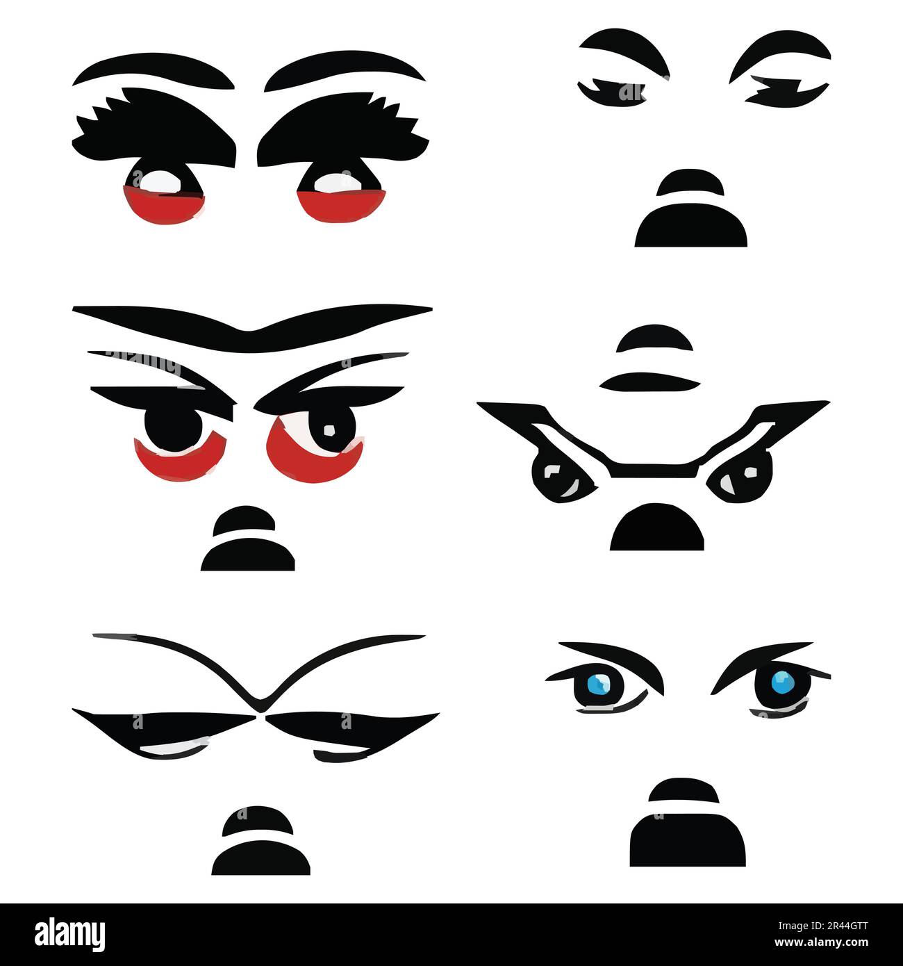 Set of eyes face expressions vector file Stock Vector Image & Art - Alamy