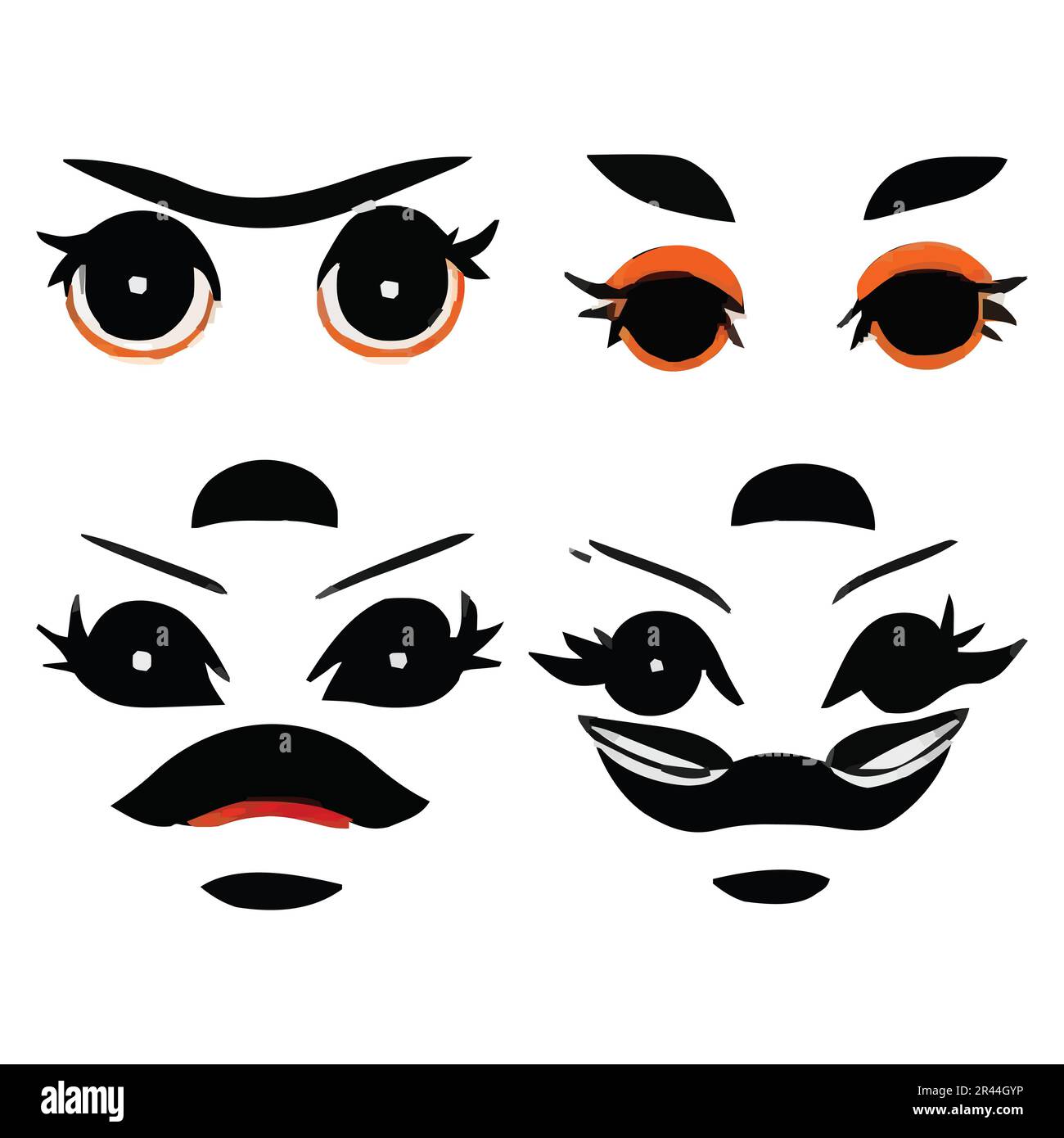 Set of eyes face expressions vector file Stock Vector Image & Art - Alamy
